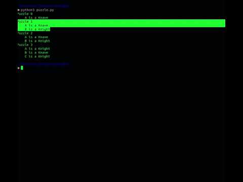 Knight and knave puzzle cs50 - YouTube