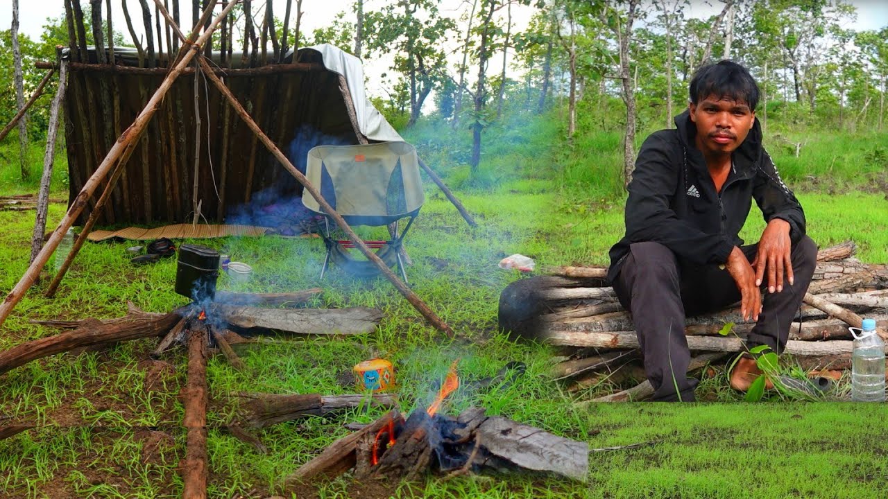 Solo bushcraft And cooking Natural សិប្បកម្មទោល និងធ្វើម្ហូបធម្មជាតិ ...