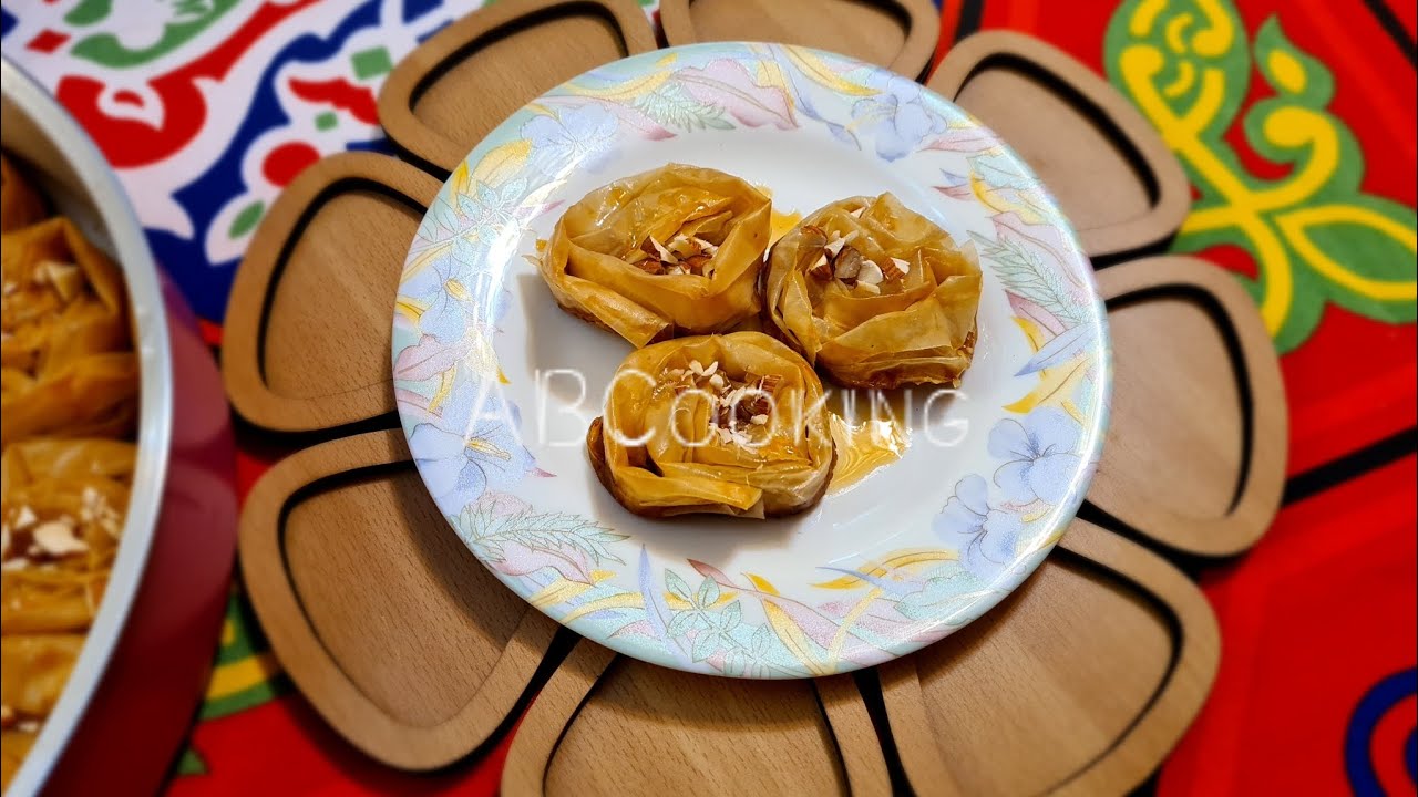 phyllo flowers - وردات الجلاش - YouTube