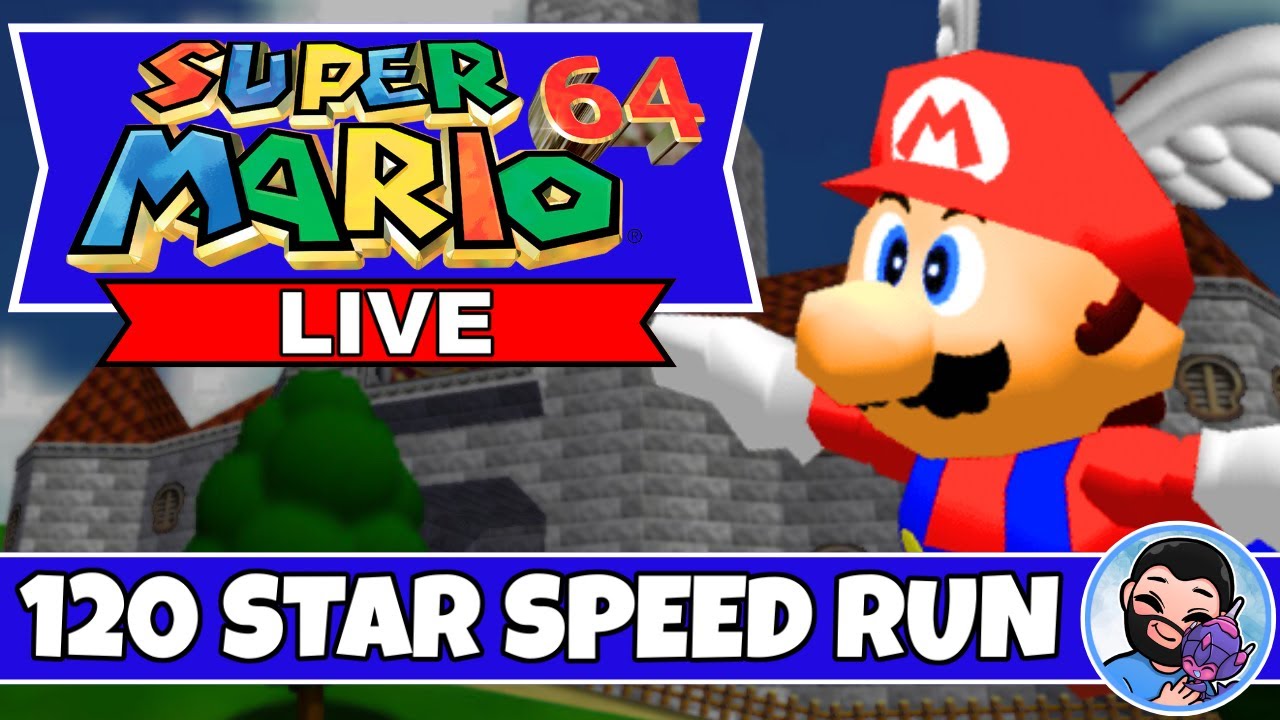 [🔴LIVE ] 120 Star Speed Run | Super Mario 64 (3D All Stars) | PB - 2:50 ...