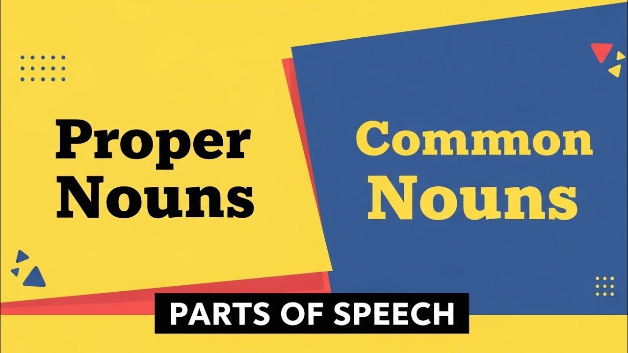 Proper Nouns vs Common Nouns Explained with Easy Examples | Parts of ...