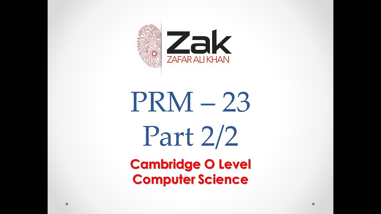 OL PRM P2 /23 | Part 2/2 By Hamza Khurram - YouTube