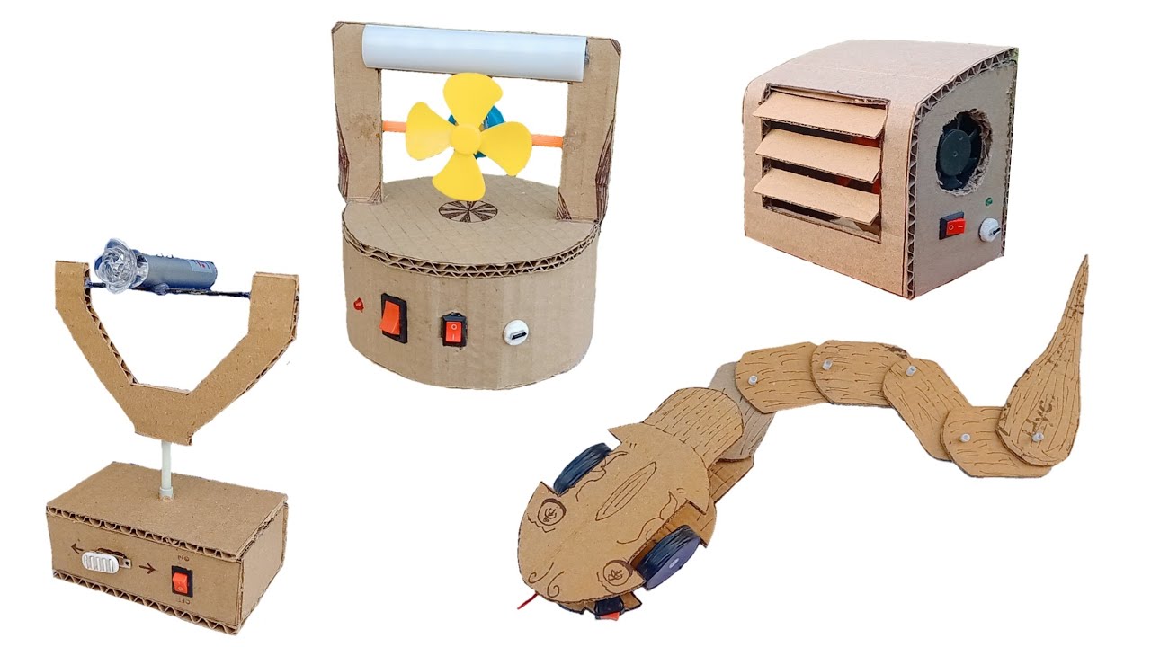 4 Different item made of cardboard at home - YouTube