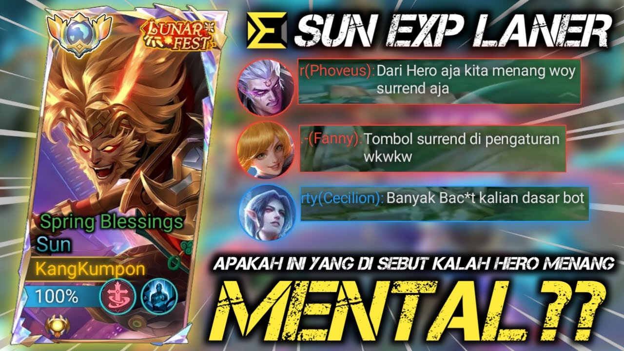 INI DIA!!! CARA SUN MELAWAN HERO META DI RANK | BUILD SUN TERSAKIT 2024 ...