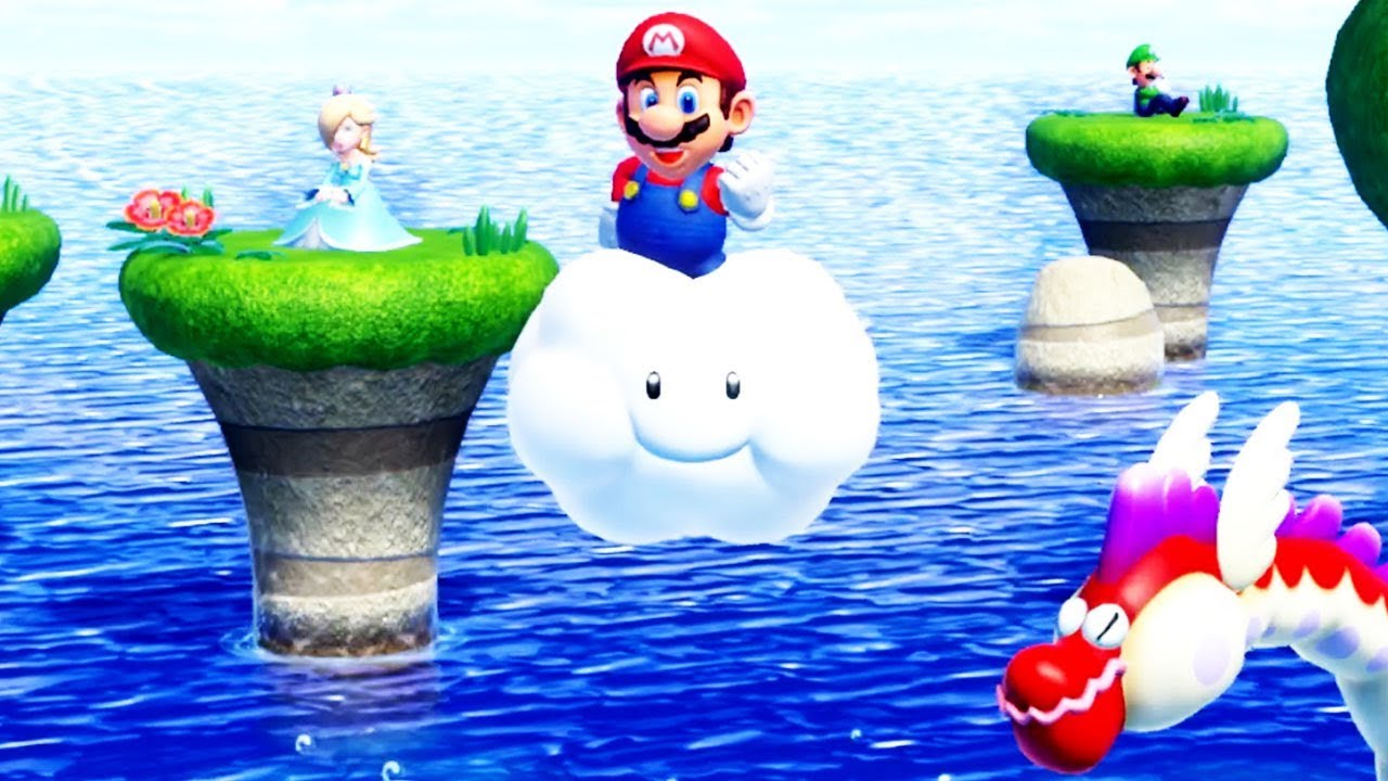 Super Mario Party MiniGames - Rumble Fishing🐠 - YouTube