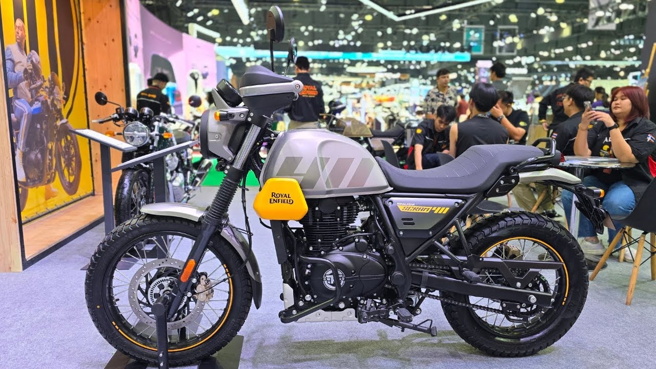 Royal Enfield HIMALAYAN SCRAM 411 GRAPHITE YELLOW - YouTube