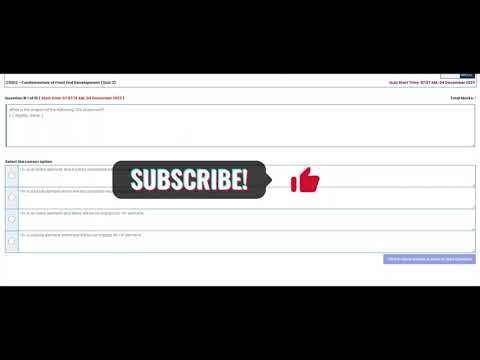 CS202 Quiz 2 Solution || CS202 - Fundamentals of Front End Development || Fall 2023 - YouTube