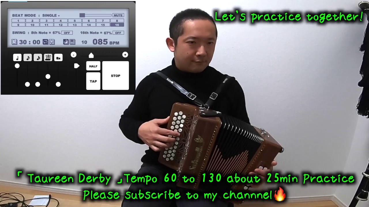 「Taureen Derby」Tempo 60 to 130 about 25min Practice🔥「Polka」 - YouTube