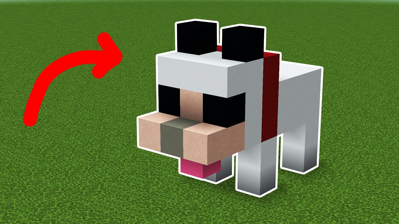 HOW TO MAKE A WOLF STATUE IN MINECRAFT - YouTube