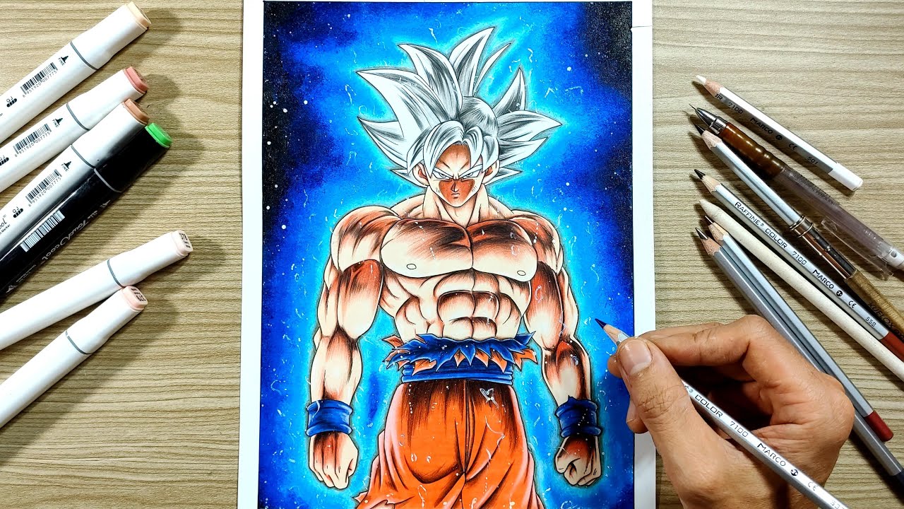 Cách vẽ Goku Ultra instinct / How To Draw Dragon Ball Super - YouTube