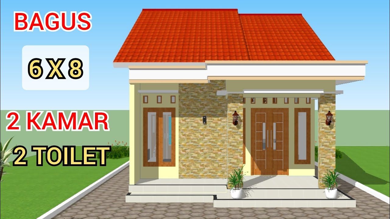 Bagus !! Rumah Minimalis 6x8 Meter - 2 Kamar Tidur - YouTube