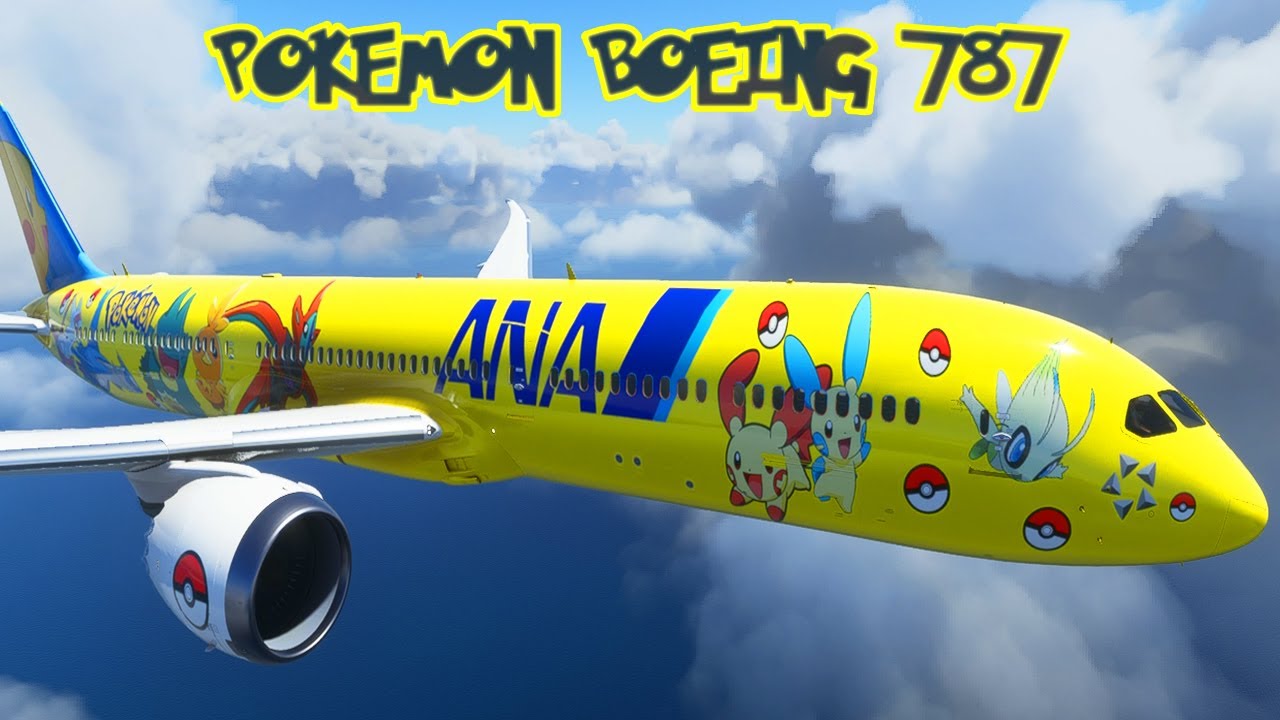 Pokemon Boeing 787 ANA Special Paint - FS2020 PC 4K - YouTube