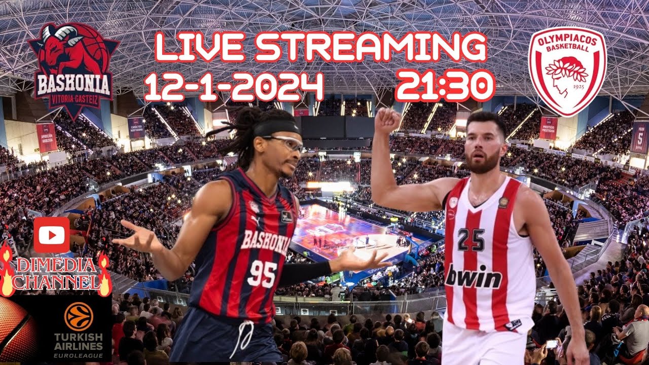 ΜΠΑΣΚΟΝΙΑ - ΟΛΥΜΠΙΑΚΟΣ 12-01-2024 21η αγωνιστική της Euroleague. - YouTube