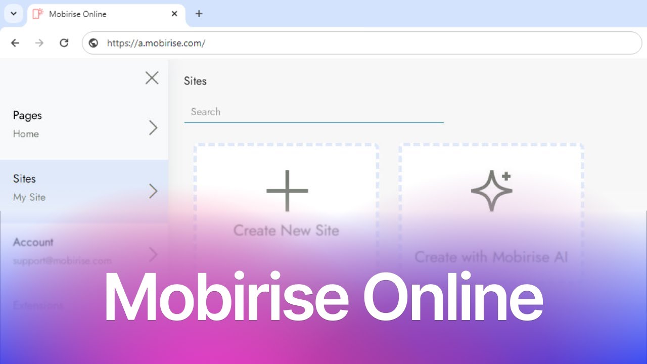 Mobirise Online - Generate and edit your website on-the-go! - YouTube