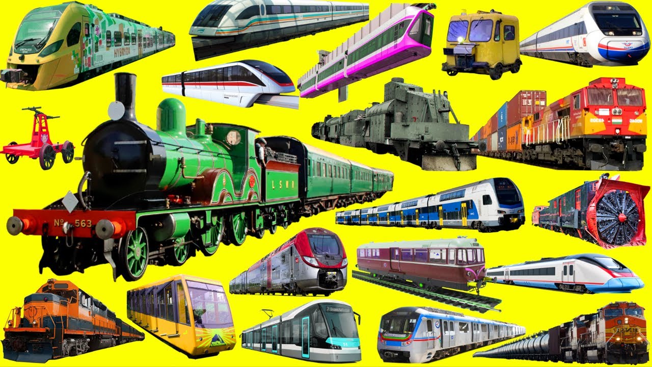 Trains Name for Kids | Types of Trains | Learn Railway Transport in ...