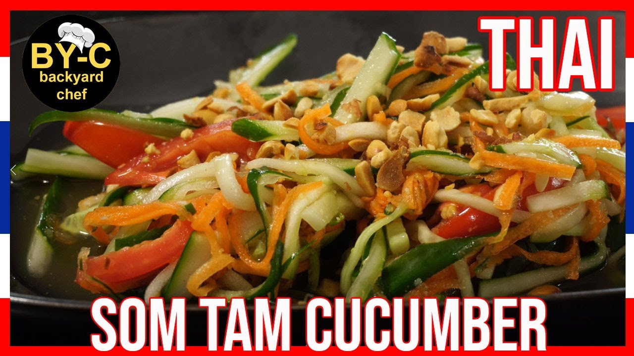 Somtam Tang Thai – Alternative papaya salad - Cucumber - How to Make ...
