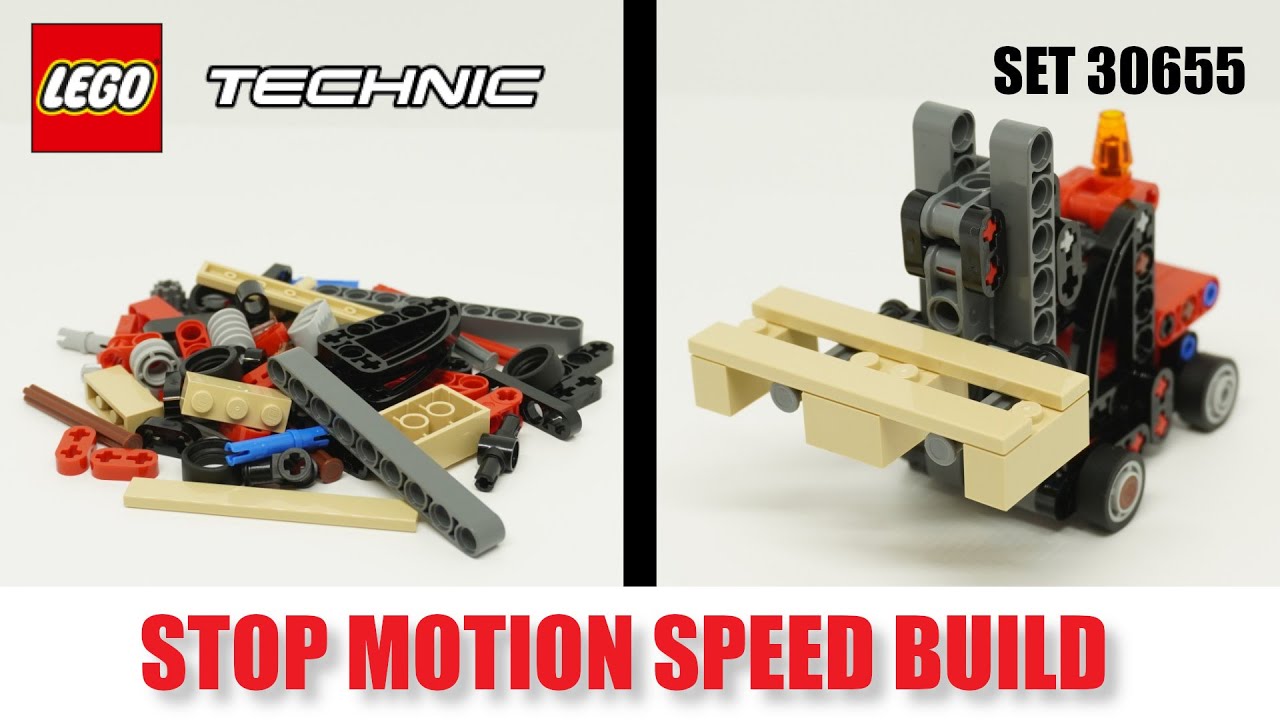 How to build LEGO® Technic 30655 | Forklift with Pallet (2023) | Stop ...