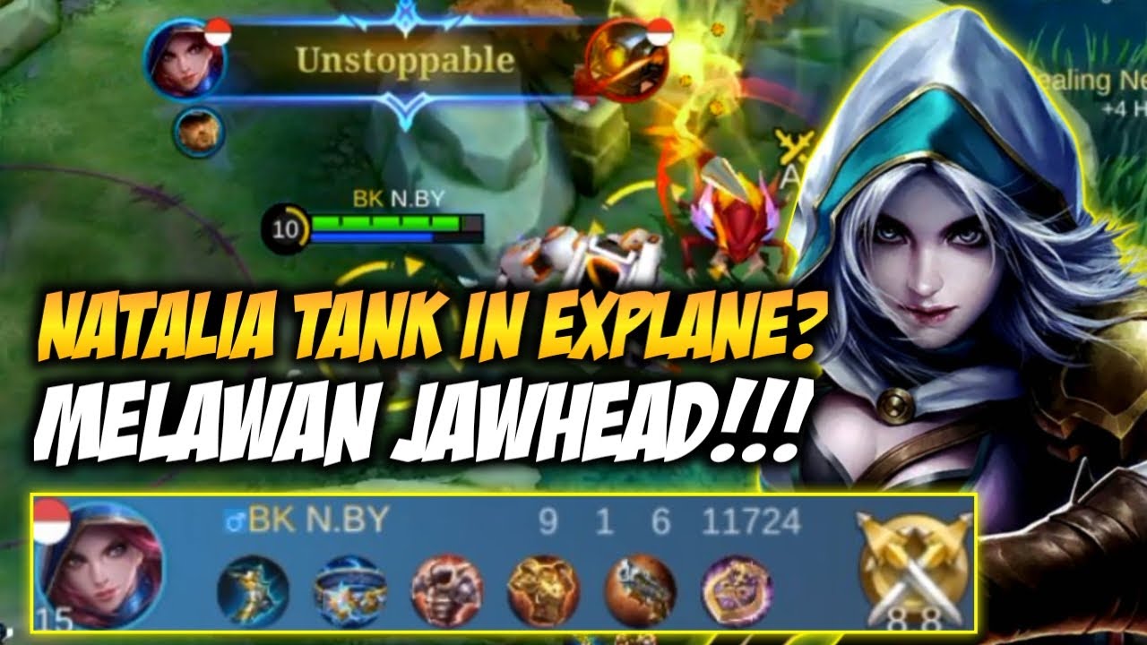 HARD TO KILL ME! NATALIA TANK AGAINST JAWHEAD IN EXPLANE - MLBB - YouTube