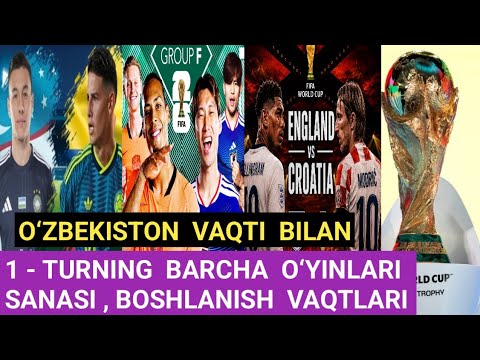O‘zbekiston vaqti bilan jaxon chempionati 2026 barcha 1-tur o‘yinlari boshlanish vaqti 