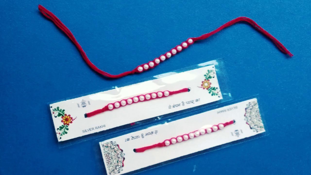 How to make rakhi at home | raksha potli | bracelet rakhi By:- Priyanka ...