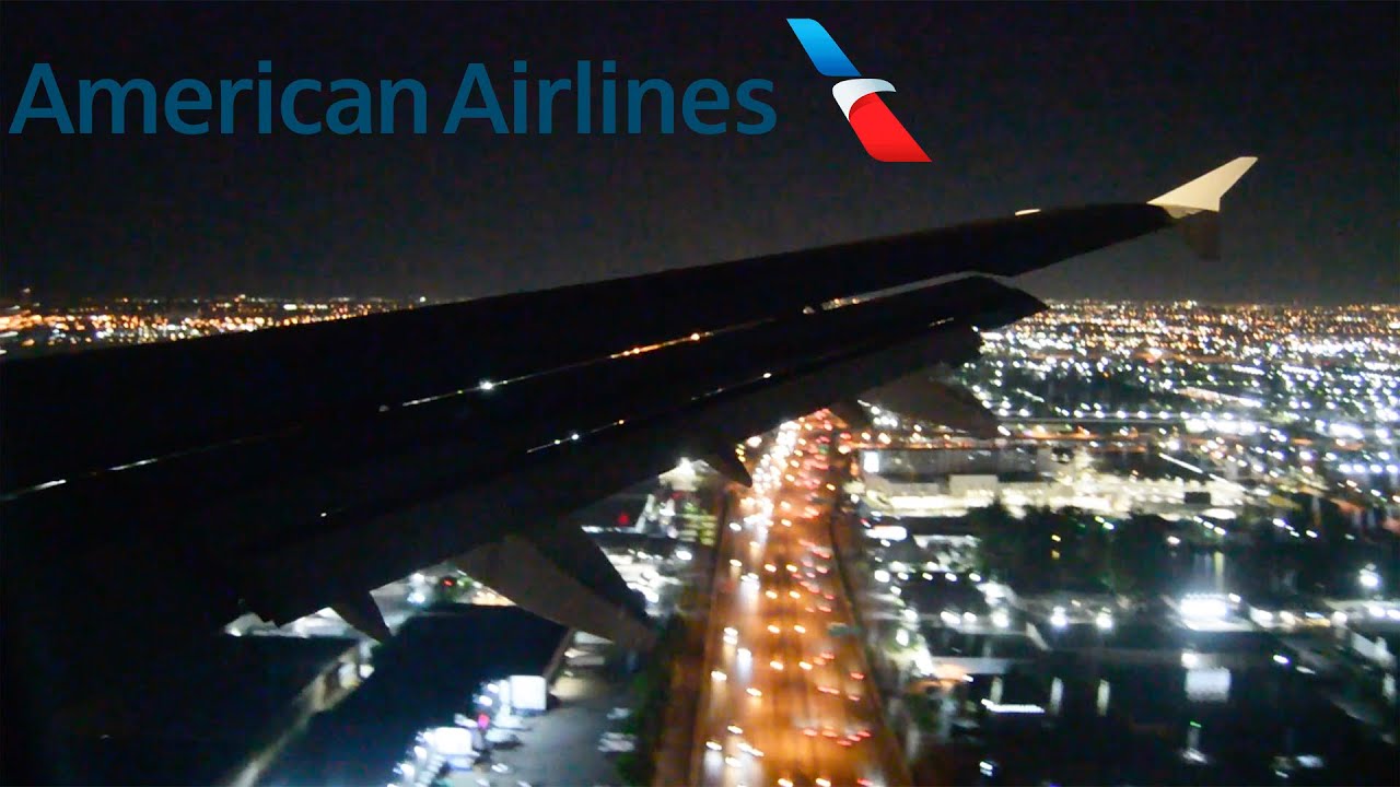 American Airlines Airbus A321 Night Landing in Miami (MIA) - YouTube