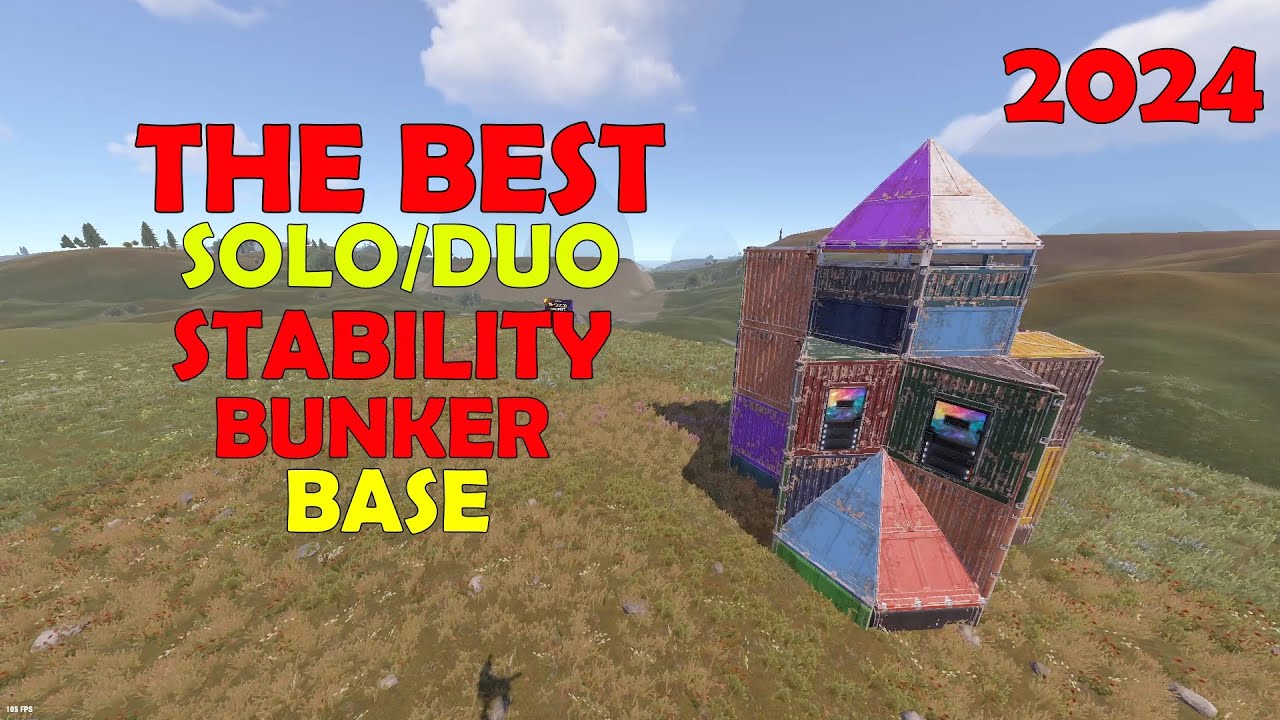 THE BEST SOLO/DUO STABILITY BUNKER BASE - RUST 2024 - YouTube