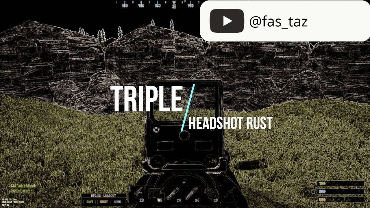 TRIPLE HEADSHOT IN RUST#rust #игры #gaming - YouTube