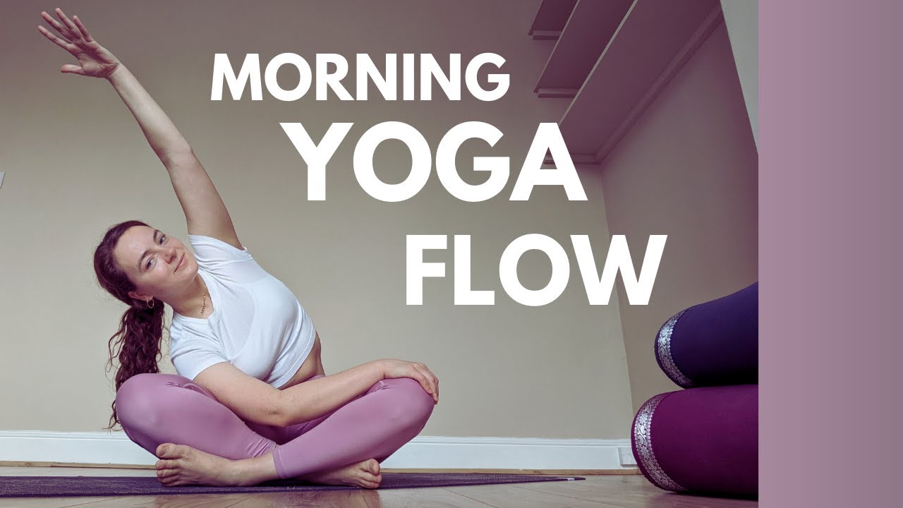 Morning yoga flow | stretches and energising poses ~ 15 minutes - YouTube