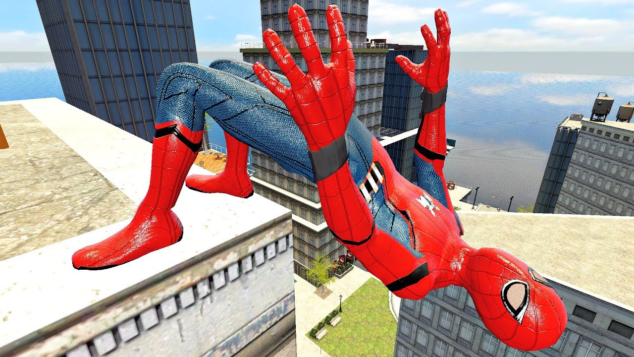 Spider-Man Ragdolls Jumps & Falls (GMOD) Episode 45 - YouTube