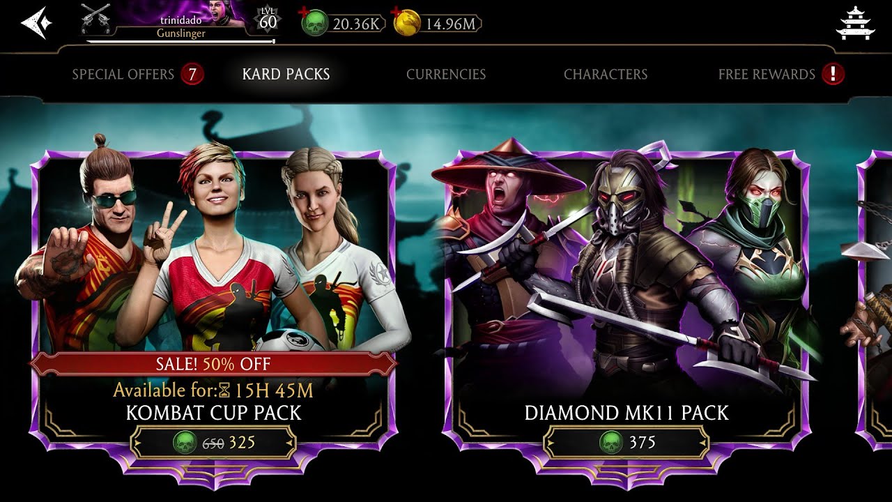 Kombat Cup Pack Opening Strike 2 | Mortal Kombat Mobile - YouTube