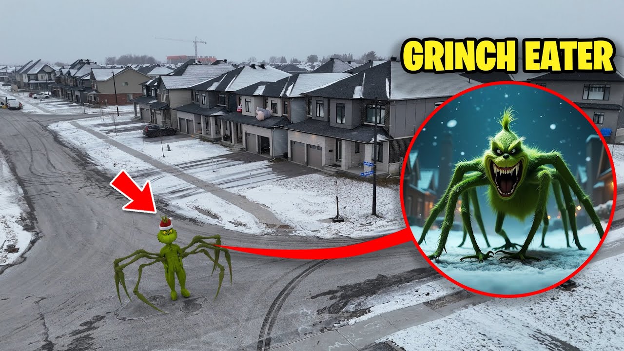 Drone Catches THE GRINCH EATER IN REAL LIFE ON CHRISTMAS! - YouTube