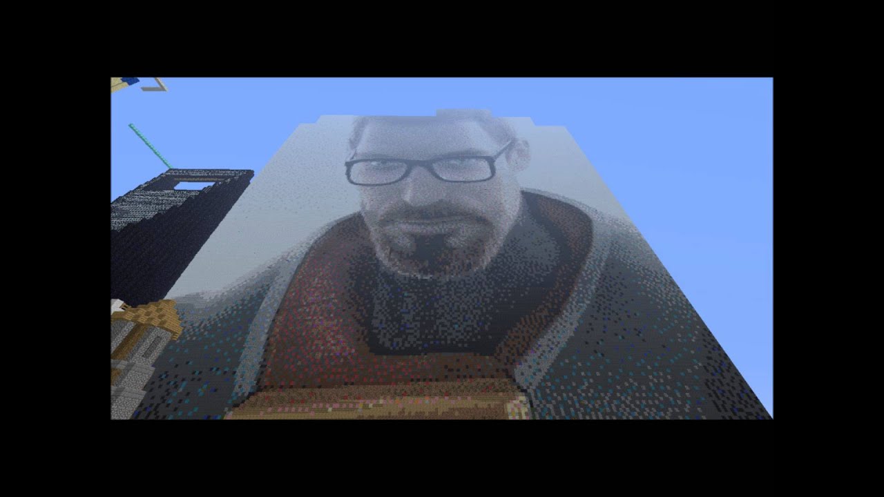 Minecraft Pixel Art - Gordon Freeman - YouTube