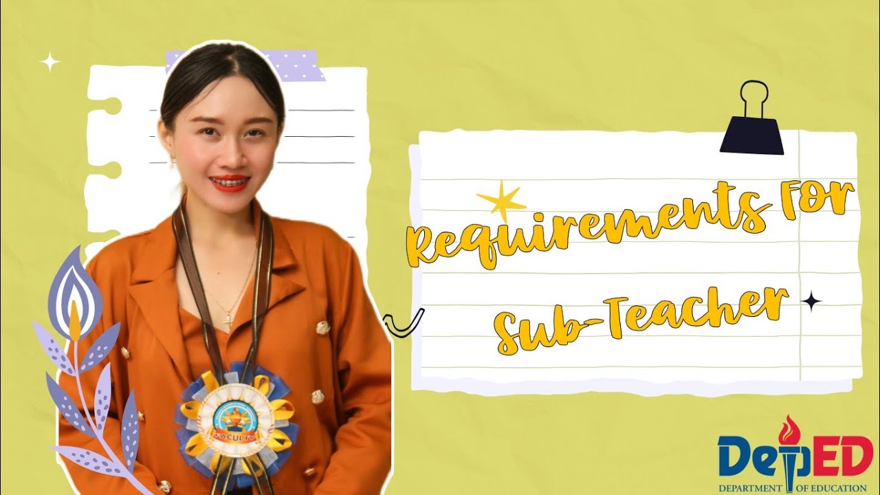 REQUIREMENTS FOR SUB TEACHERS | DEPED RANKING - YouTube