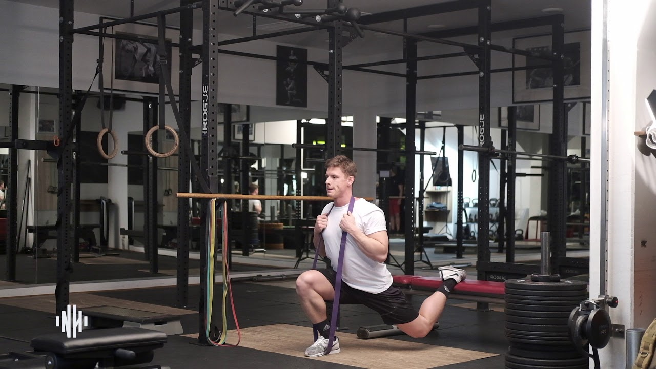 Split Squat, banded, rear foot elevated - YouTube