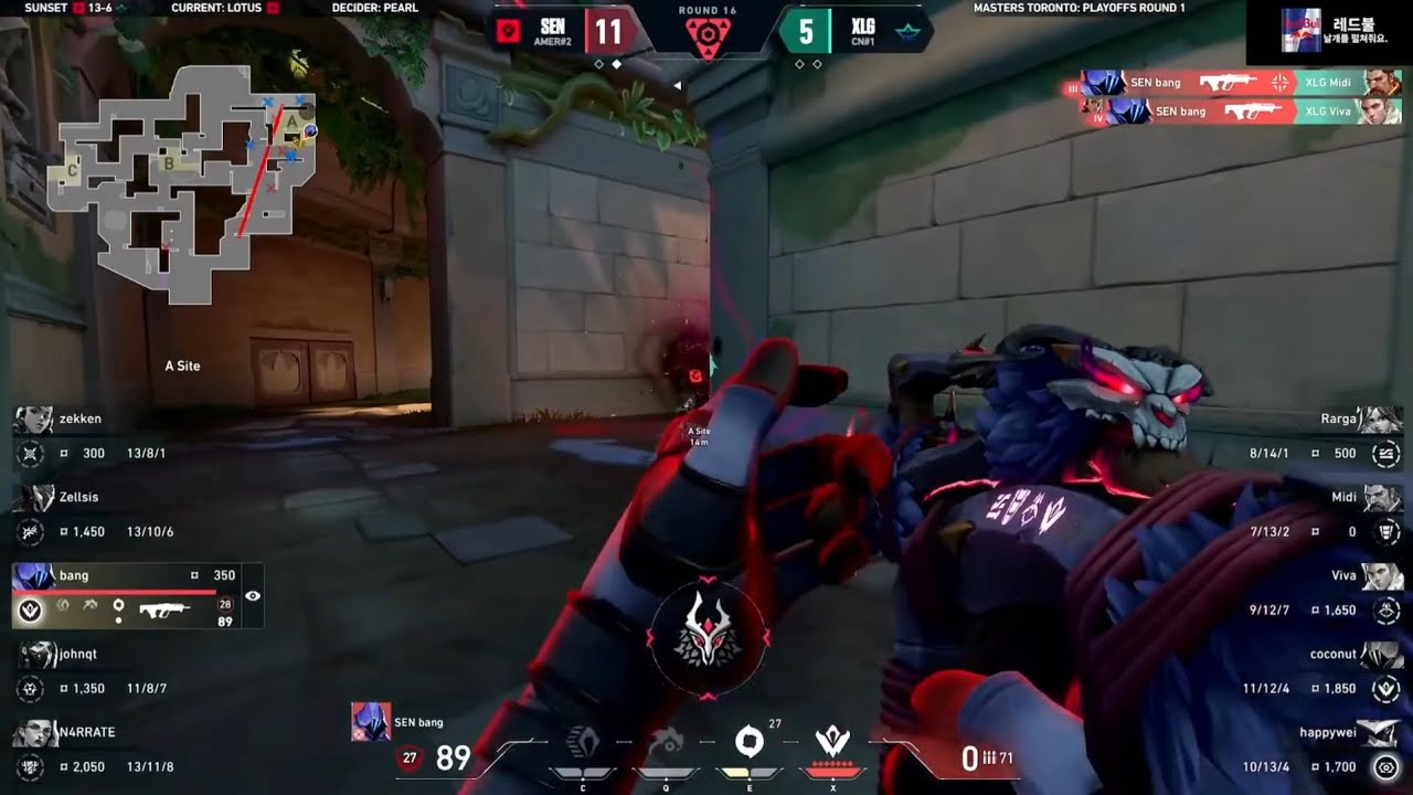 총알 단 6발 - SEN bang 1대2 클러치 [마스터즈 토론토 XLG VS SEN] - YouTube