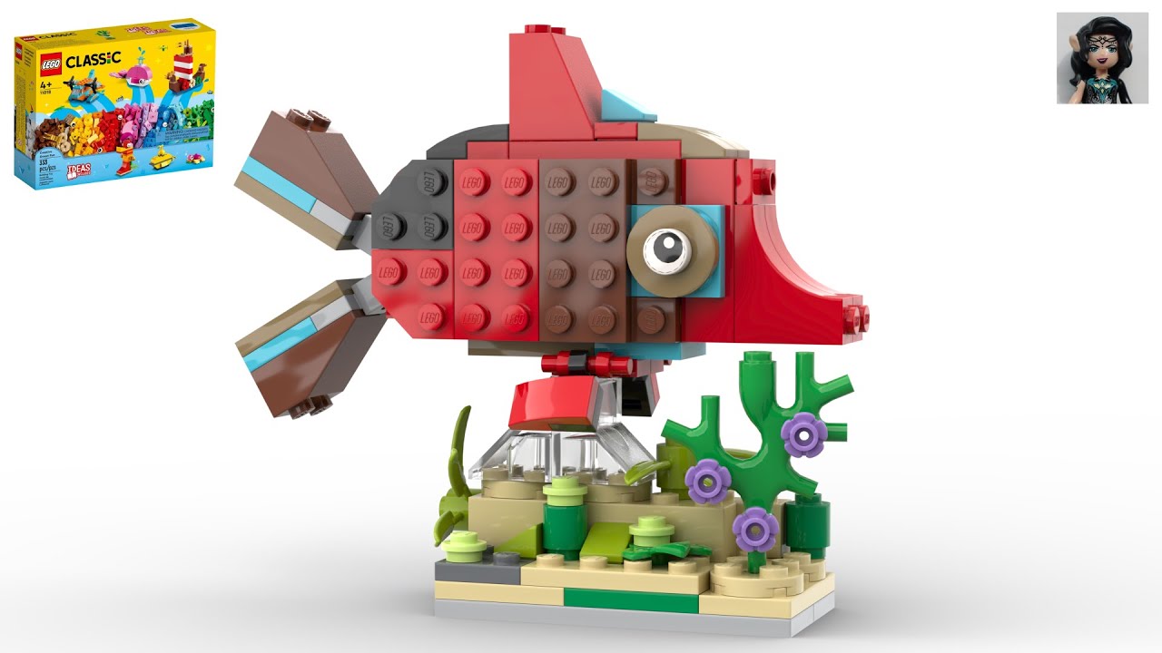 FISH Lego classic 11018 ideas How to build - YouTube