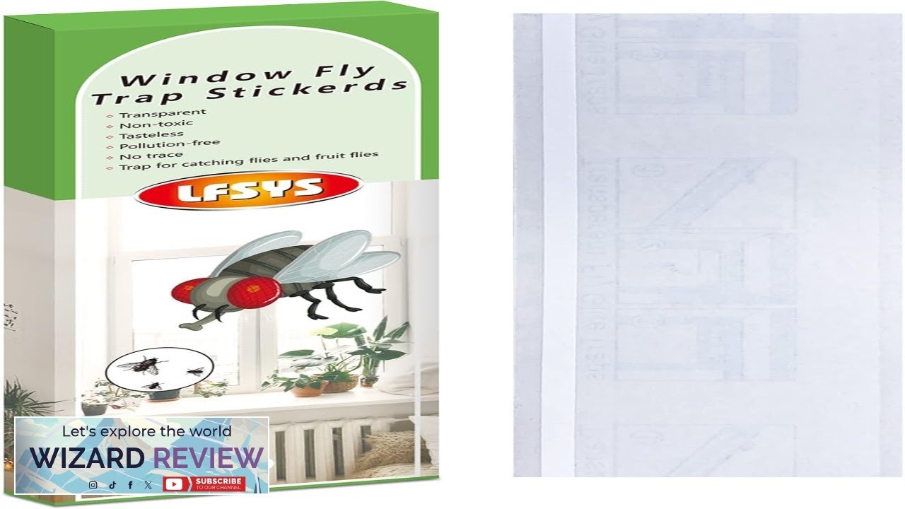 50 Pack Window Fly Traps Fruit Fly Traps for Indoors Fly Paper Review ...