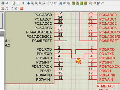Comunicacion Serial RS232 con ATmega8 PC - YouTube