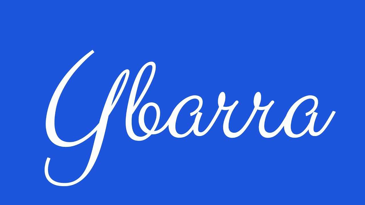 Learn how to Sign the Name Ybarra Stylishly in Cursive Writing - YouTube
