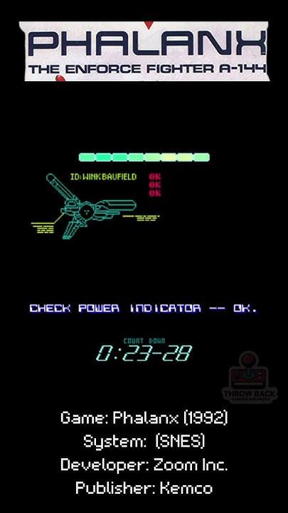 Phalanx (SNES, 1992) Game Intro - YouTube