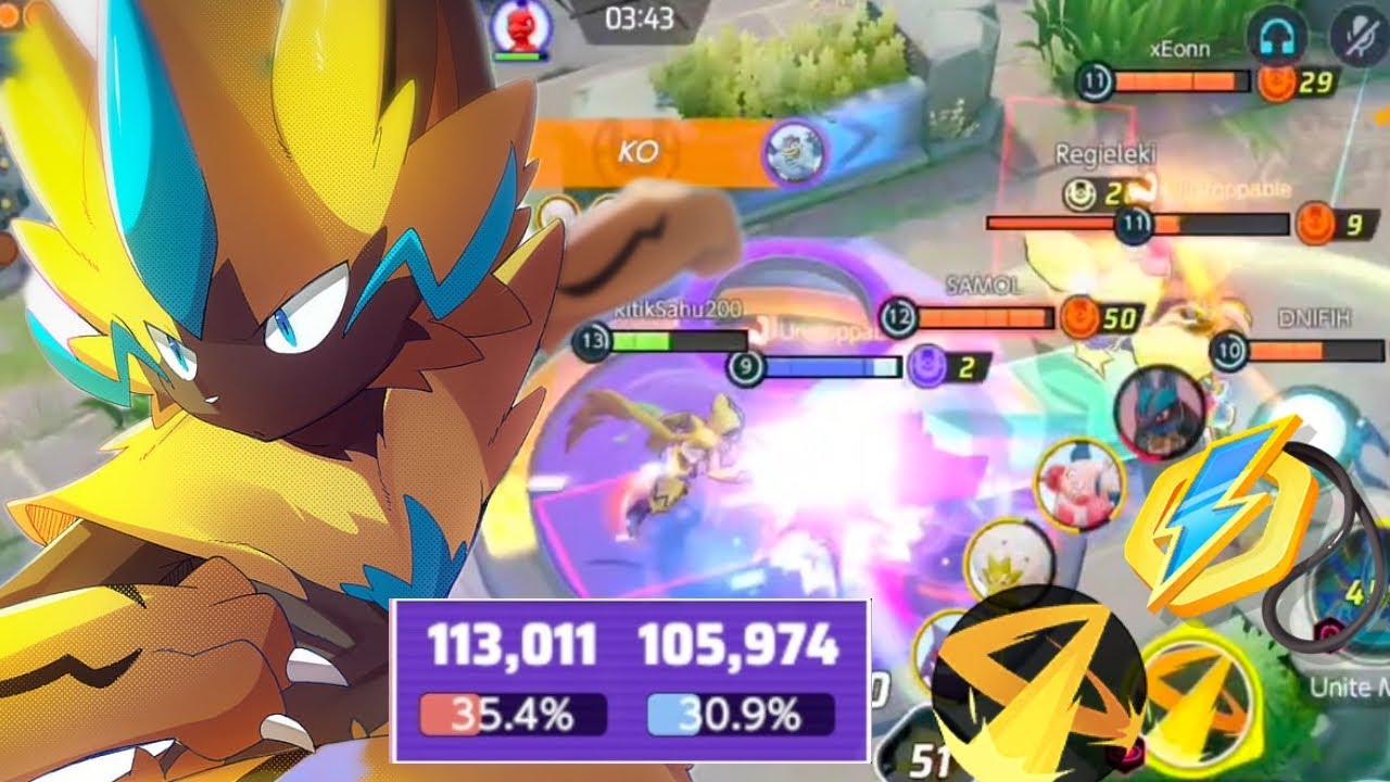 Pokemon Unite Zeraora Build, Zeraora Pokemon Unite Guide. Zeraora pro ...