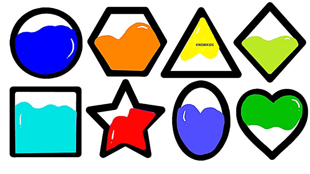 Learn how to draw shapes, Painting and Colouring for Kids & Toddlers ...