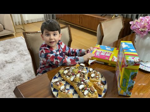 Yusuf’un doğum günü pastası Y harfi🤩 Sürpriz hediyelerini açtı istediği oyuncaklar çıktı😍😂