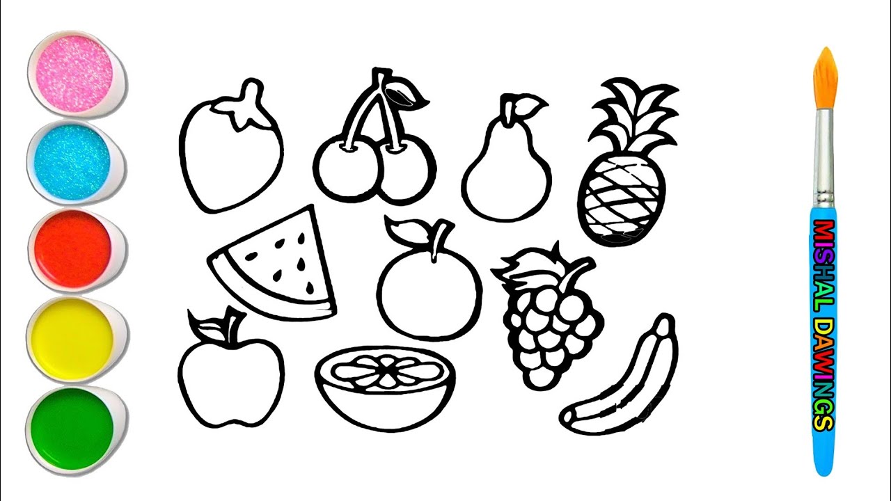 Let's Learn How to Draw Fruits Together || Easily Drawing, Painting ...