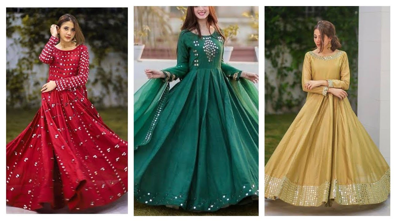 New Miror Work Frock Design Latest Frocks With Miror Work|mirror work ...