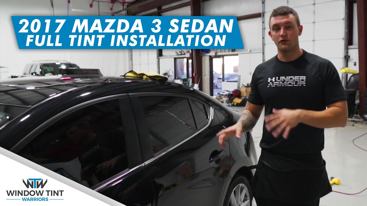 How To Tint All Windows On a 2017 Mazda 3 Sedan - YouTube