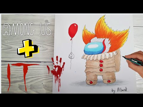 Desen de HALLOWEEN 🎈PENNYWISE IT + AMONG US | Desenez si Colorez