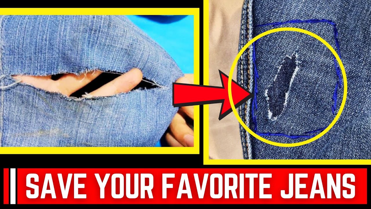 How to Mend Tears in Jeans By Hand | Save Your Favorite Denim! 🧵 - YouTube