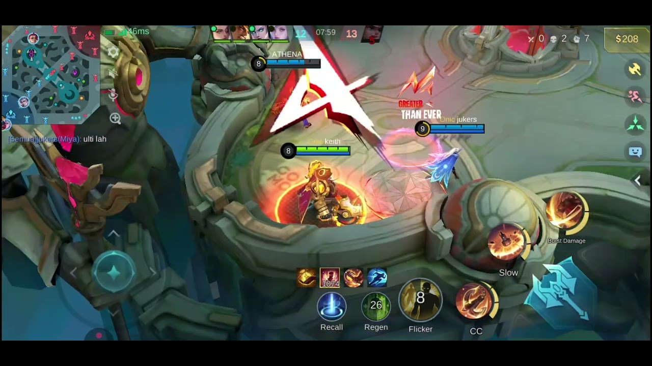 Mobile Legends Franco Hero,,,,, MVP + 20 assist.... MVP gessssss ...