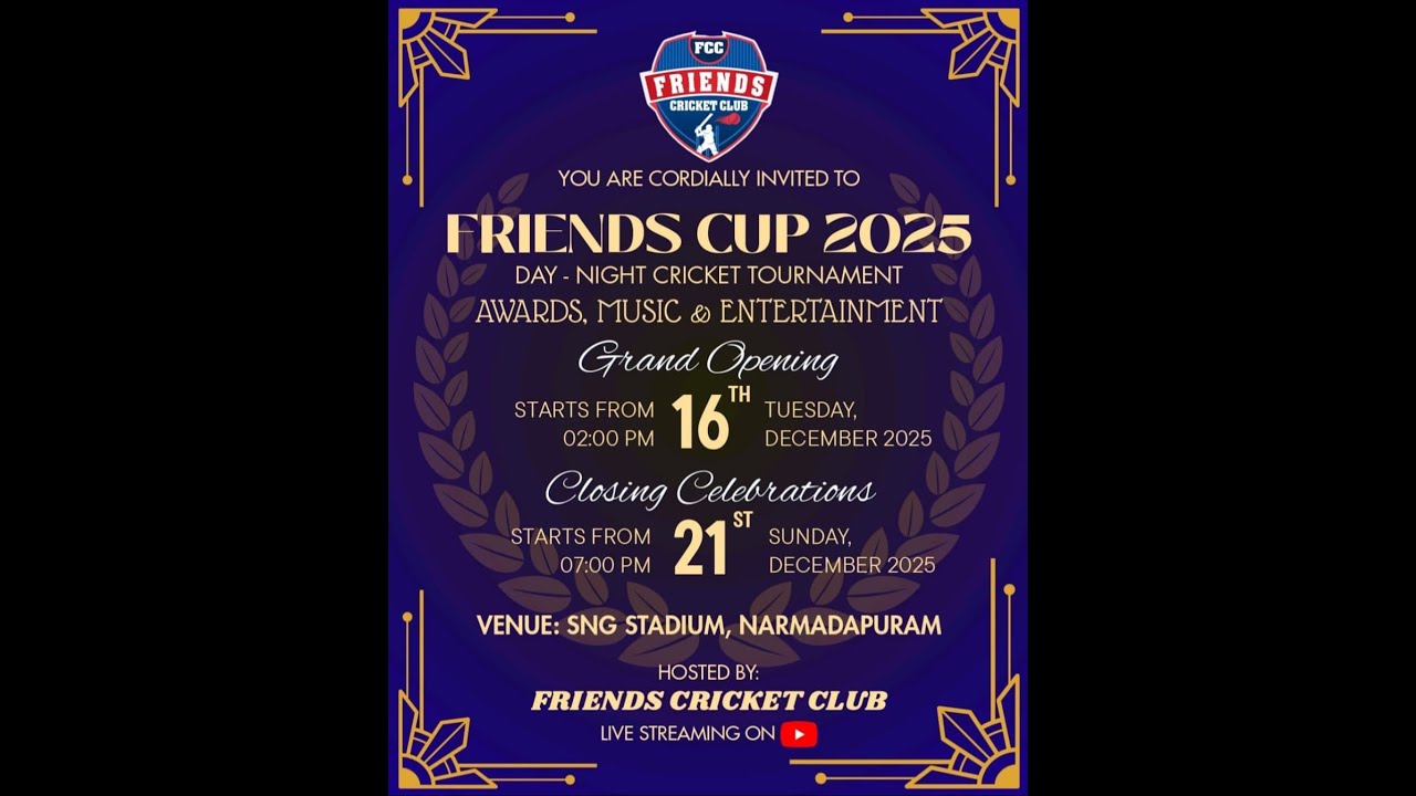 FRIENDS CRICKET CLUB FCC - YouTube